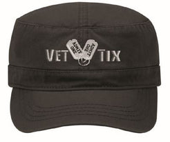 Vet Tix Military Cap - BLACK with Embroidered Logo – Vet-Tix Store