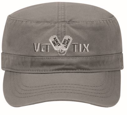 Vet Tix Military Cap - GREY with Embroidered Logo – Vet-Tix Store