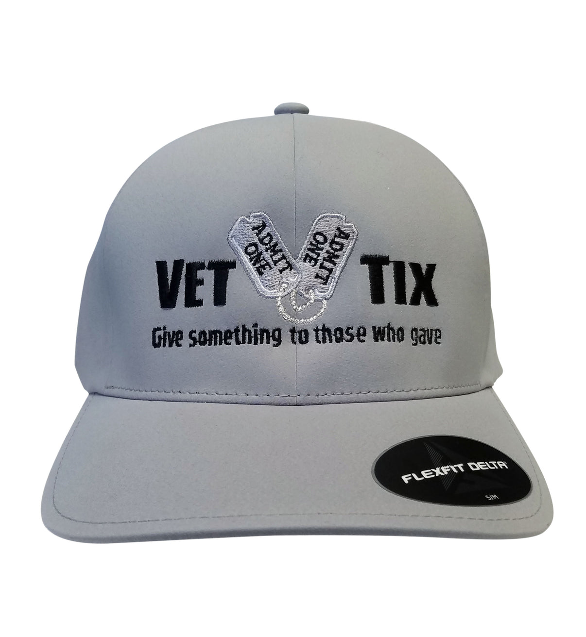Vet Tix DELTA FITTED Cap - Silver Cap with Black Vet Tix - No Branch ...